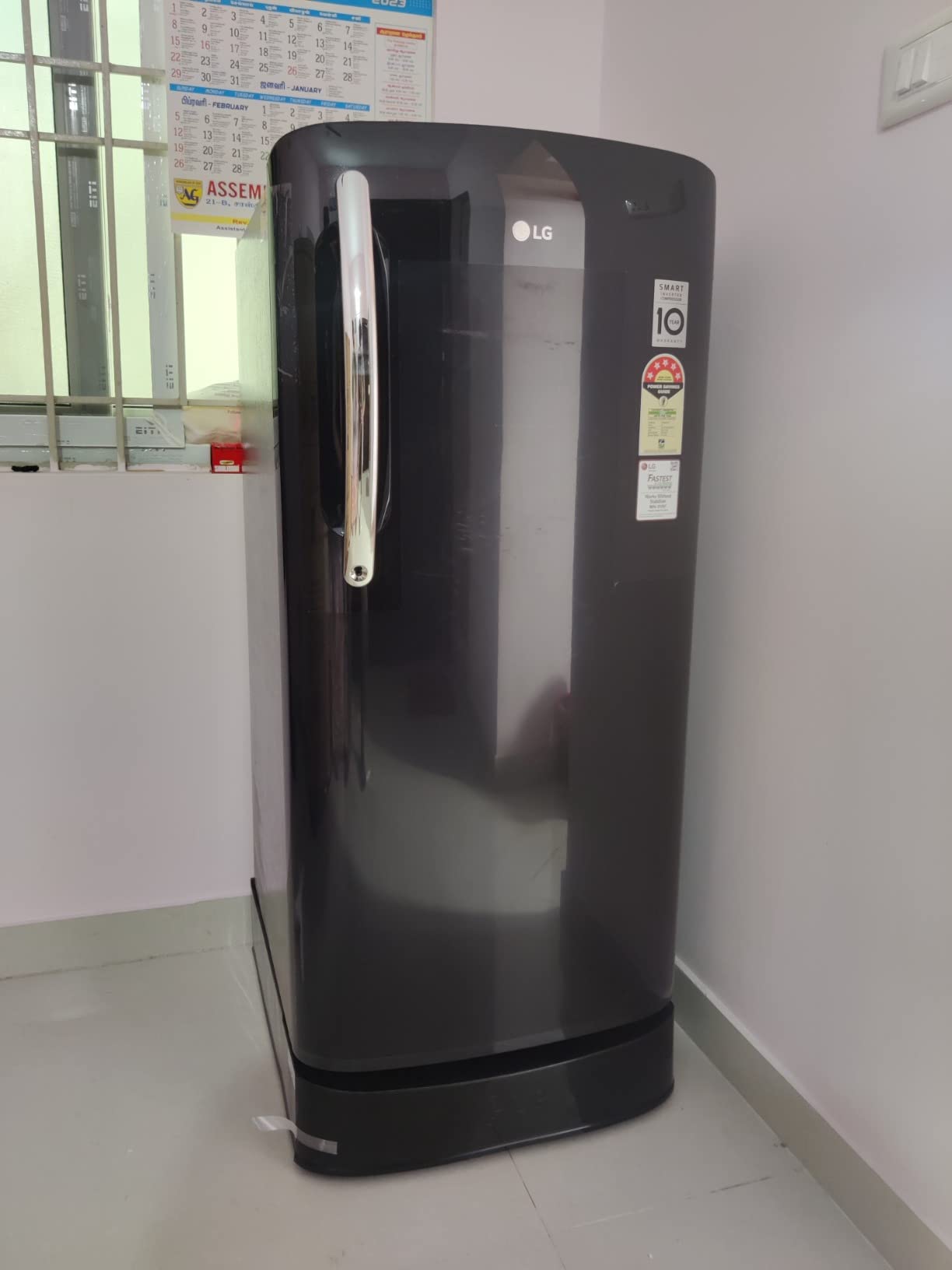 LG 201 L 5 Star Direct-Cool Inverter Single Door Refrigerator (GL ...