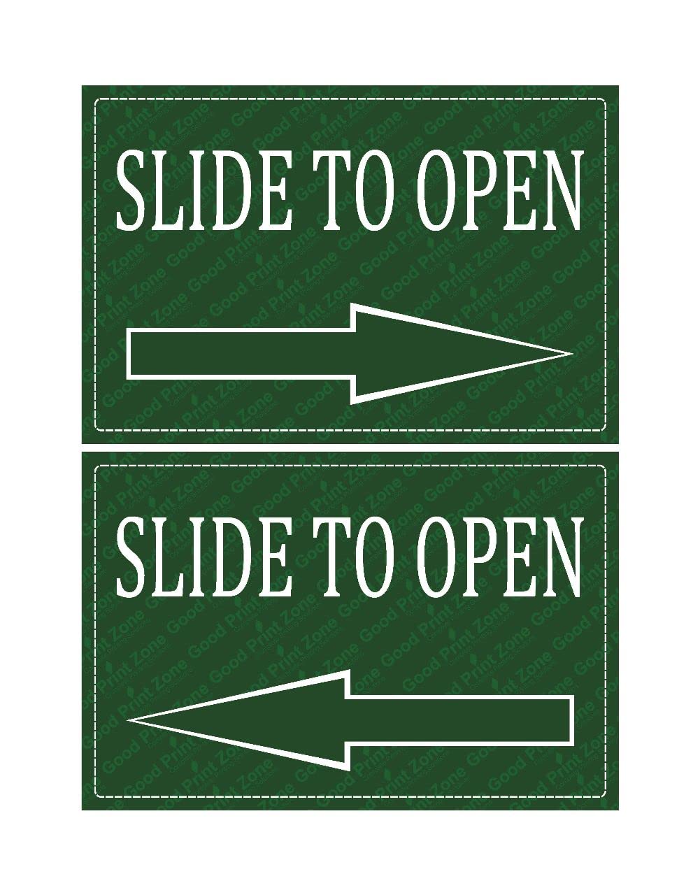 Good Print Zone, Slide to Open Stickers Self Adhesive Vinyl Pack of 2 ...