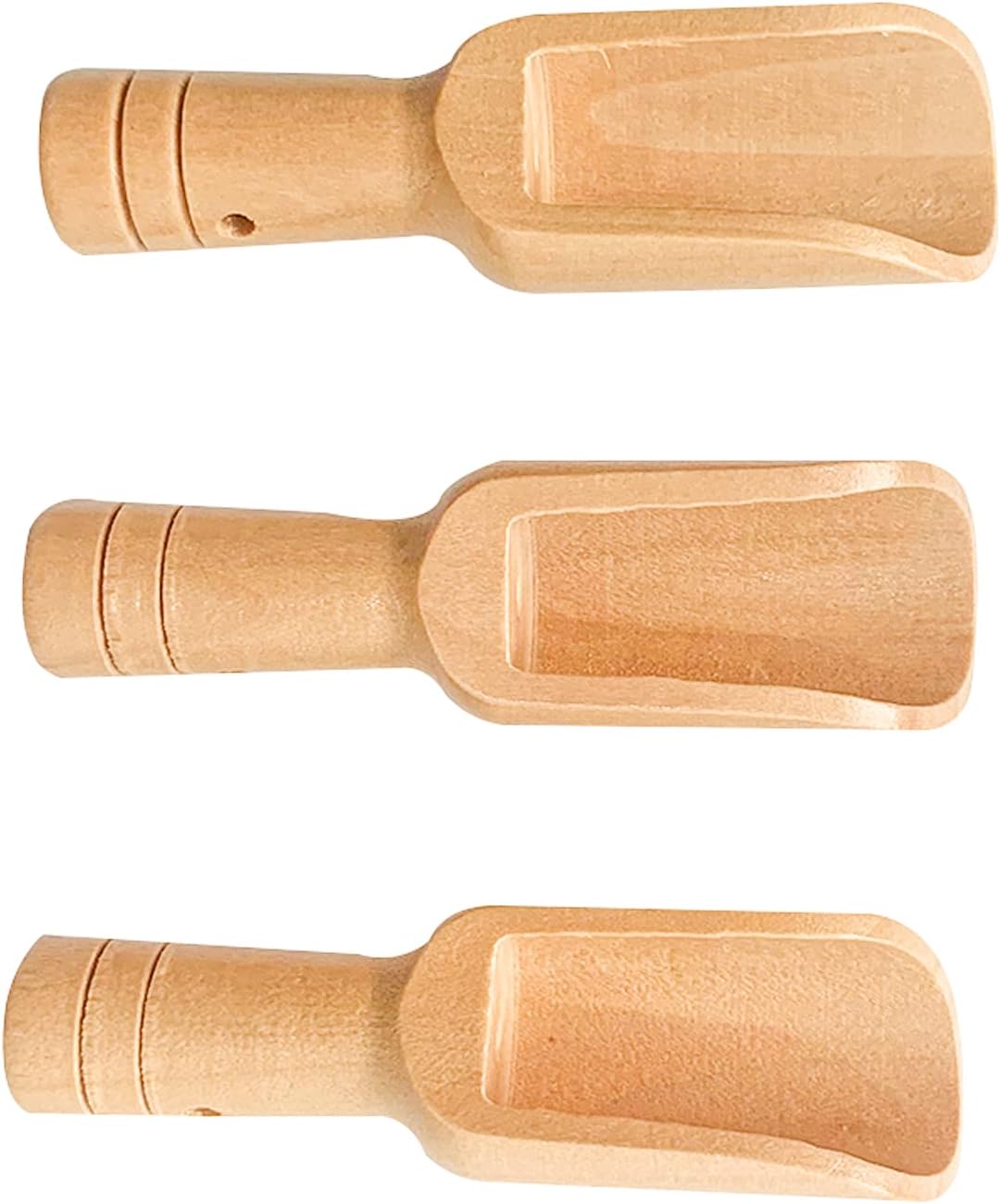 Tabanzhe 3-Piece Handheld Wooden Spoon Set - Versatile Mini Wooden ...