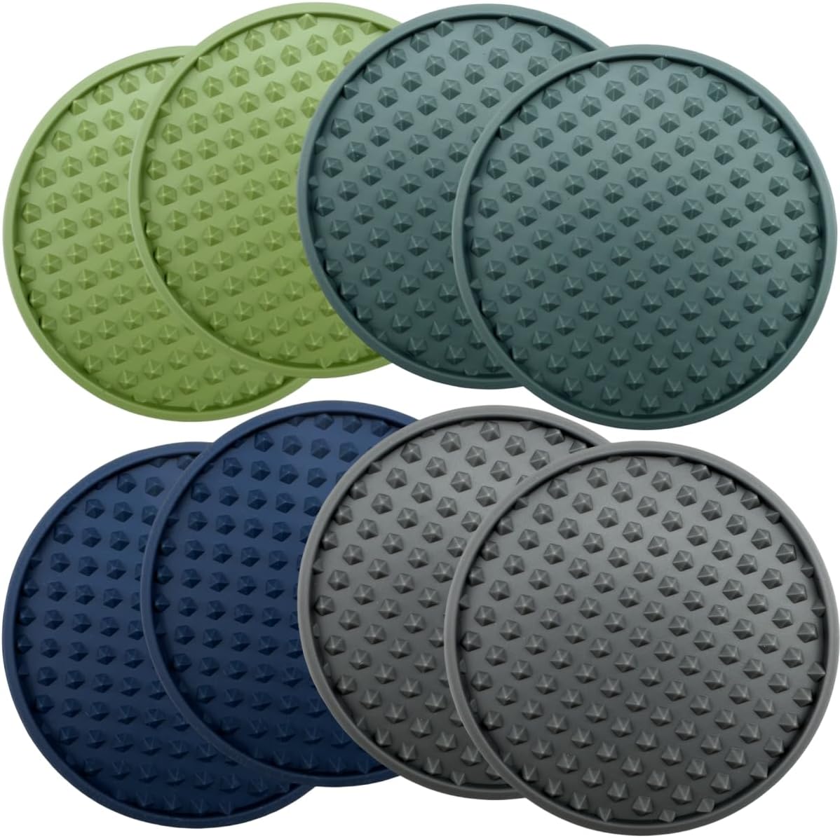 Amazon.com: Coasters, Drink Coasters Set of 8 with Holder,Silicone ...