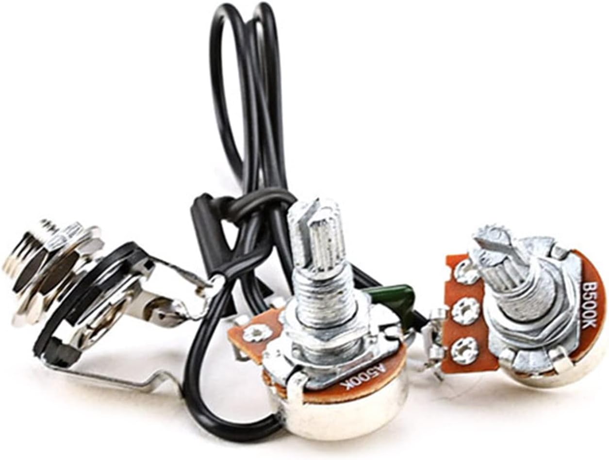 Amazon.com: Single Coil Pickup Guitar Wiring Harness Kit For 3/4 String ...