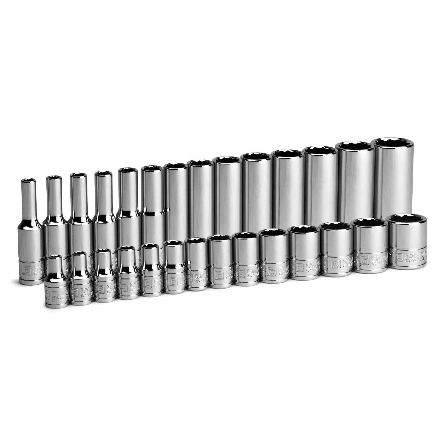 Amazon.com: Capri Tools 1/4 in. Drive 12-Point Shallow and Deep Socket ...