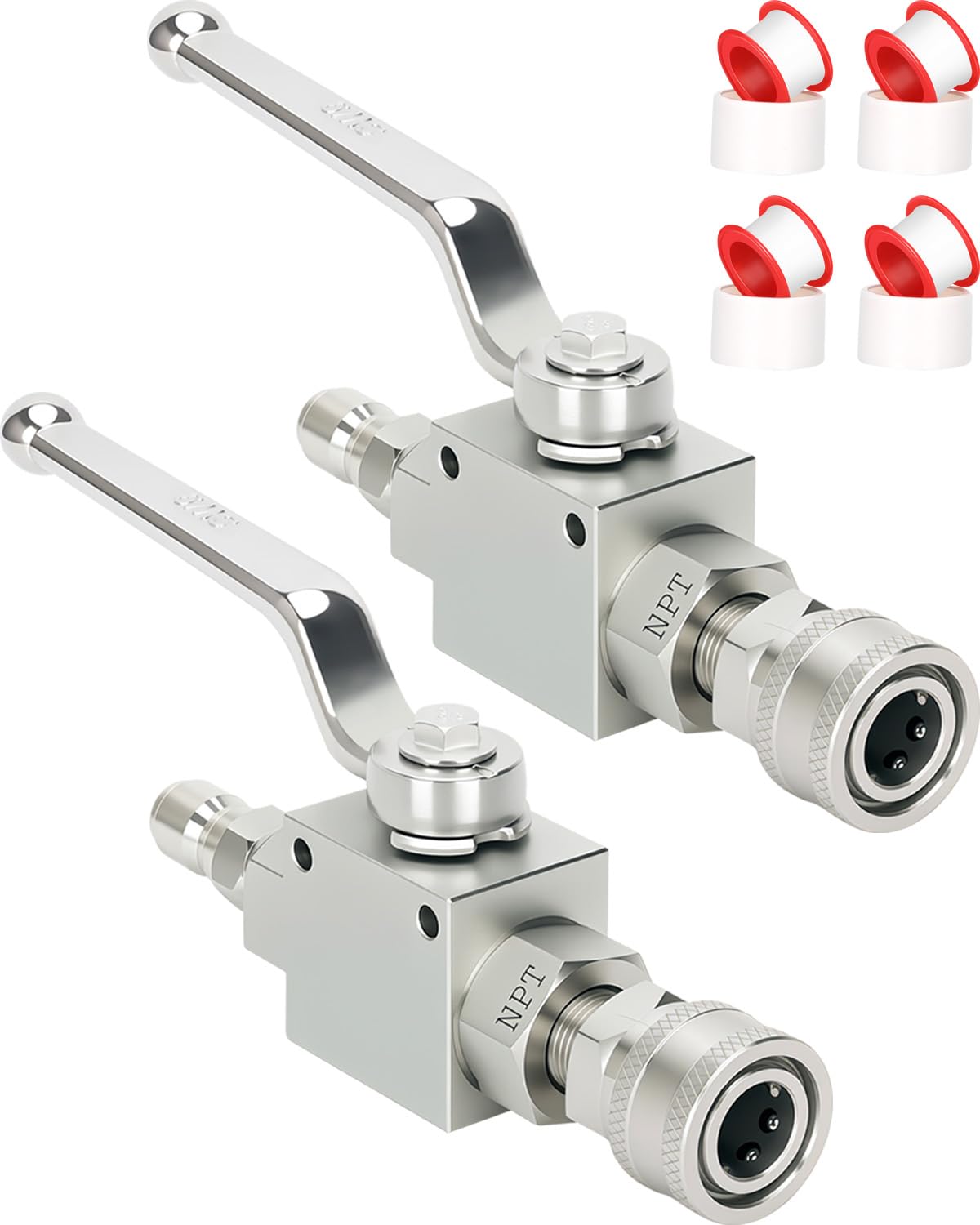 Snapklik.com : 2-Pack Heavy Duty Pressure Washer Ball Valve Kit ...