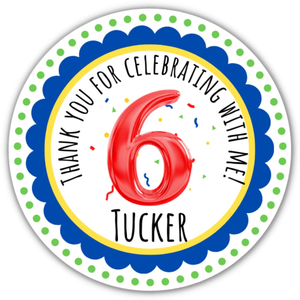 Amazon.com: Personalized Birthday Stickers, Labels for Party Favor ...
