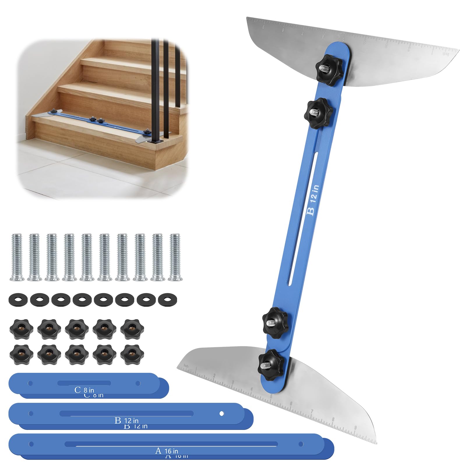 Snapklik.com : Stair Tread Template Tool, 11- To 60-in. Length Stair ...
