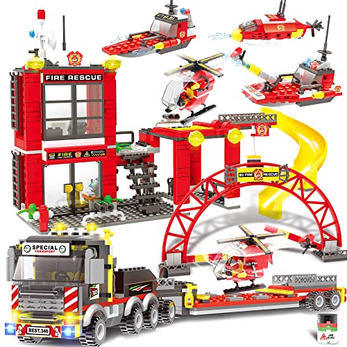 EP EXERCISE N PLAY City Fire Station Set, Fire Station Playset with ...