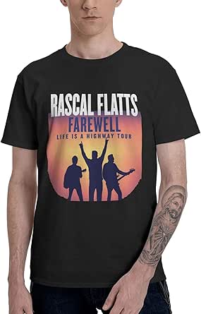 Mens American Country Music Group Rascal and Flatts Band T Shirt, Round ...