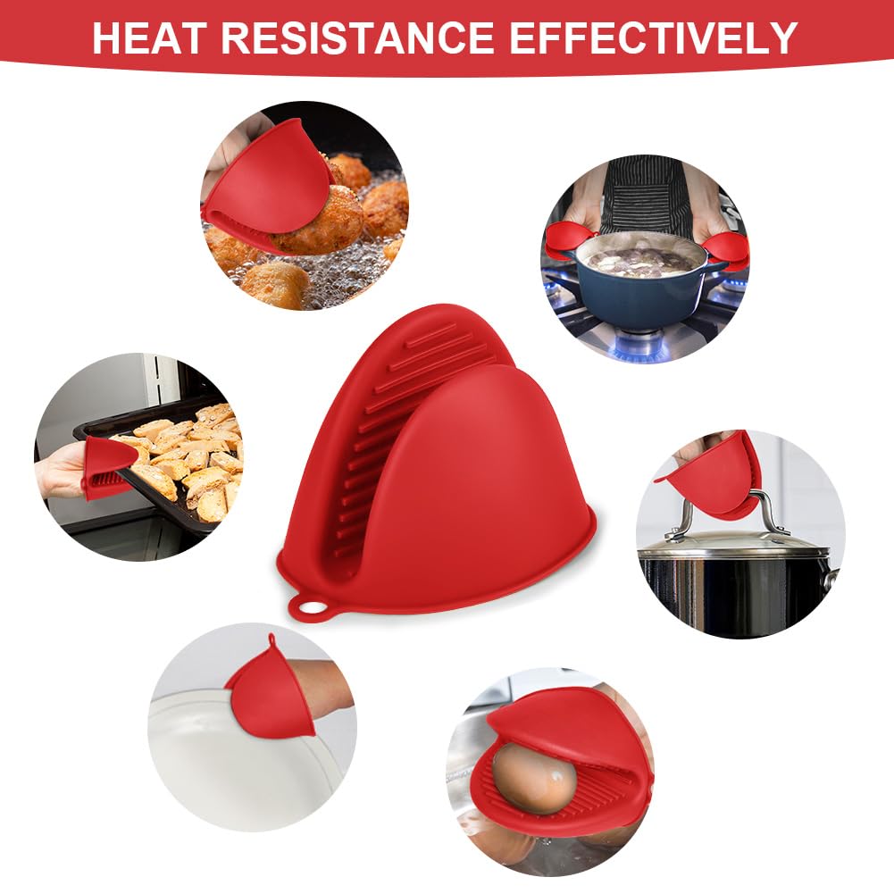 Non-slip Cooking Grips Tifanso Silicone Oven Mitts - Heat Resistant ...