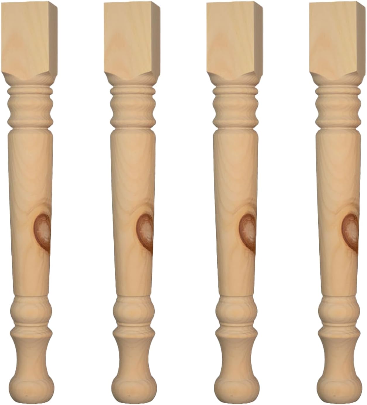 Amazon.com: DESIGN 59 Chunky Hardwood Unfinished Farmhouse Dining Table ...