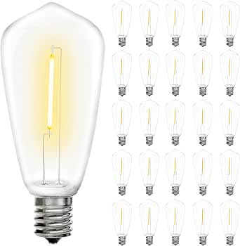 SUNSGNE 25Pack LED String Light Bulbs Replacement, 0.6 Watt ...