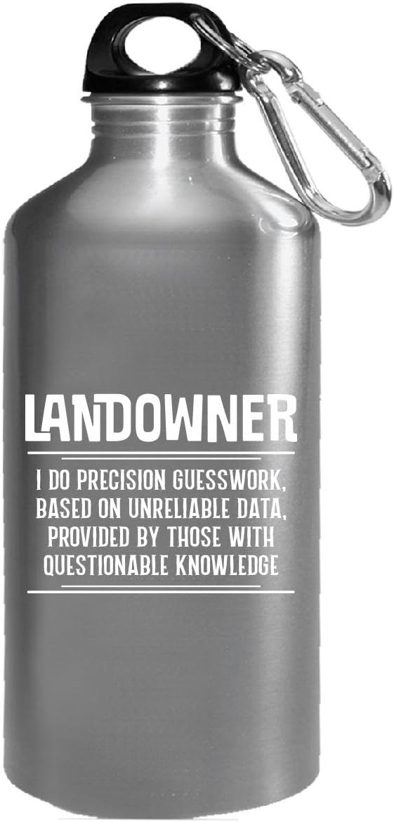 Amazon.com: Landowner I Do Precision Guesswork - Water Bottle : Sports ...