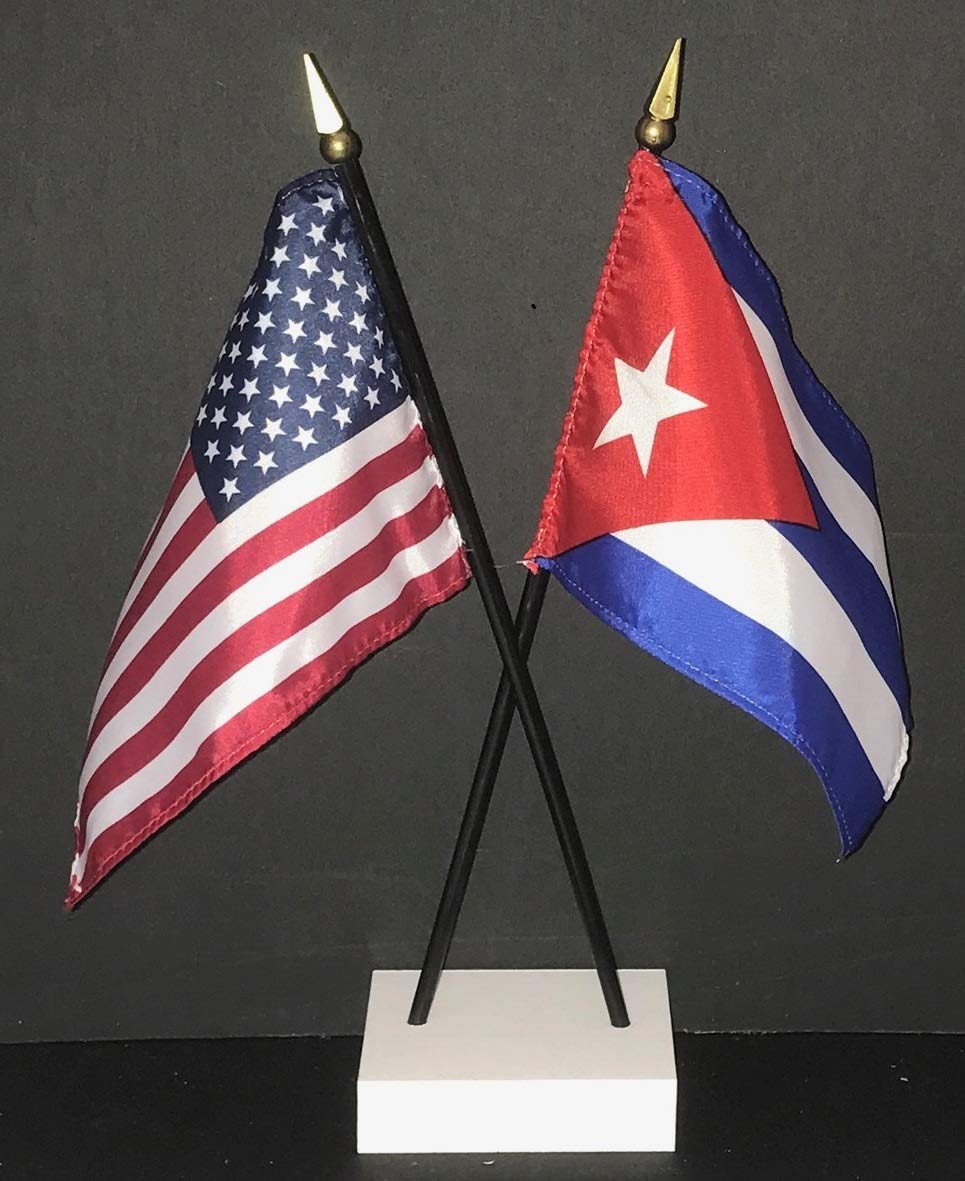 Amazon.com: Made in USA. 1 American and 1 Cuba Miniature Rayon 4"x6 ...