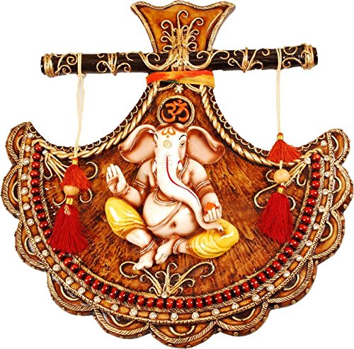 Vidhiart Pankha Ganesh Wall Hanging Showpiece - 45 cm (Polyresin ...