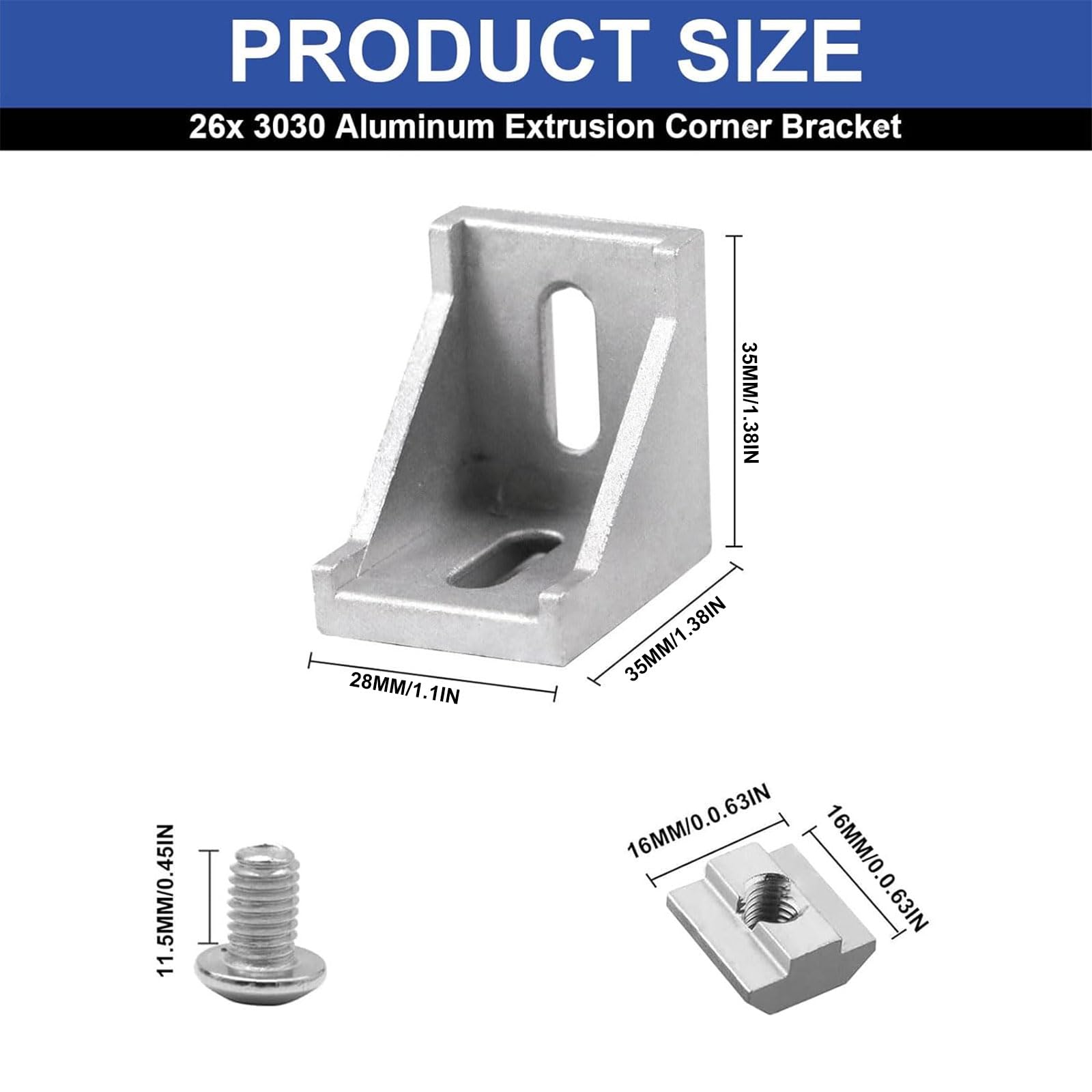 Snapklik.com : SeekLiny 26pcs 3030 Bracket Corner Angel Connector ...