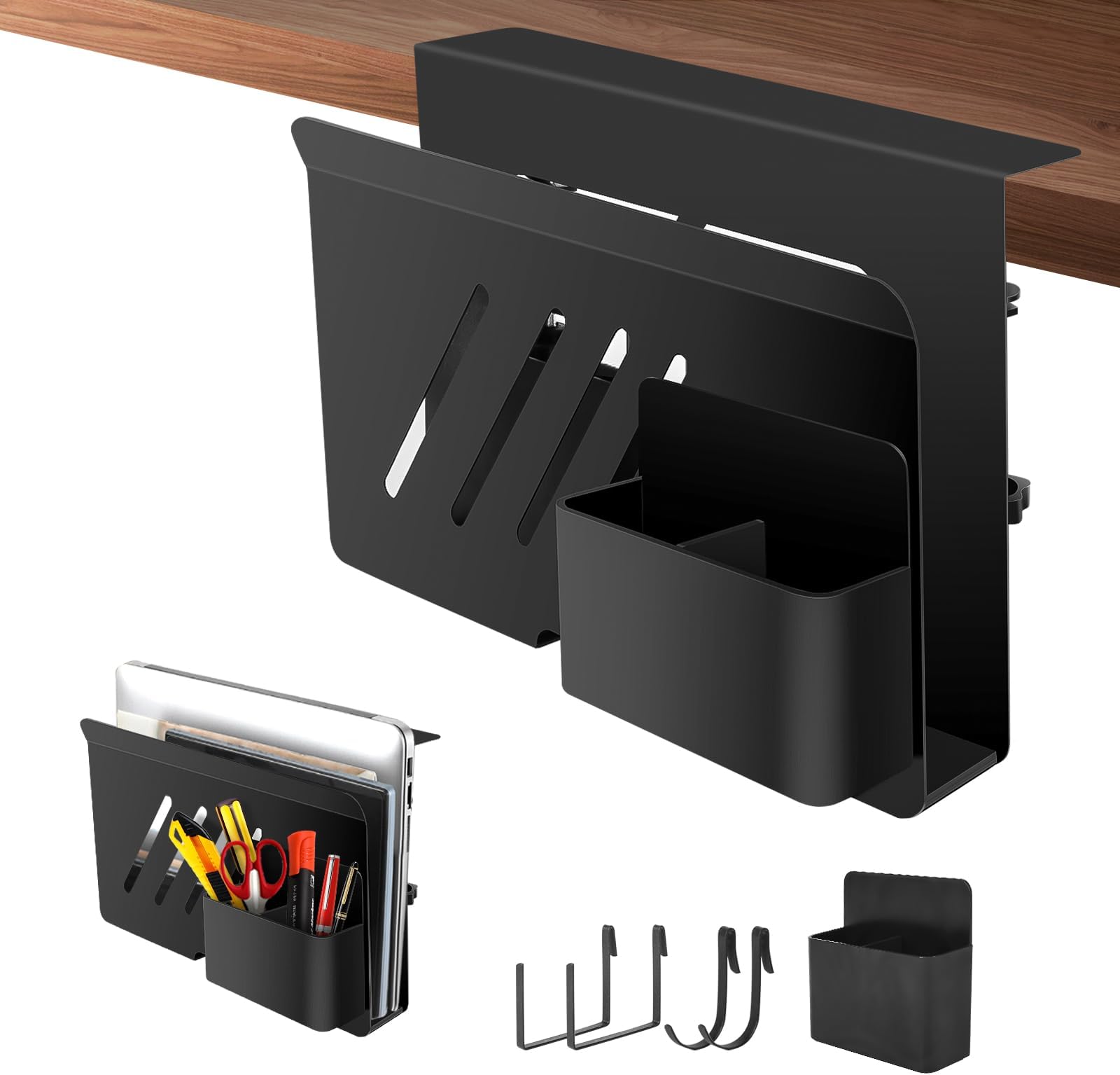 Amazon.com: COSPARX Desk Side Storage Organizer, Steel Under-Desk ...
