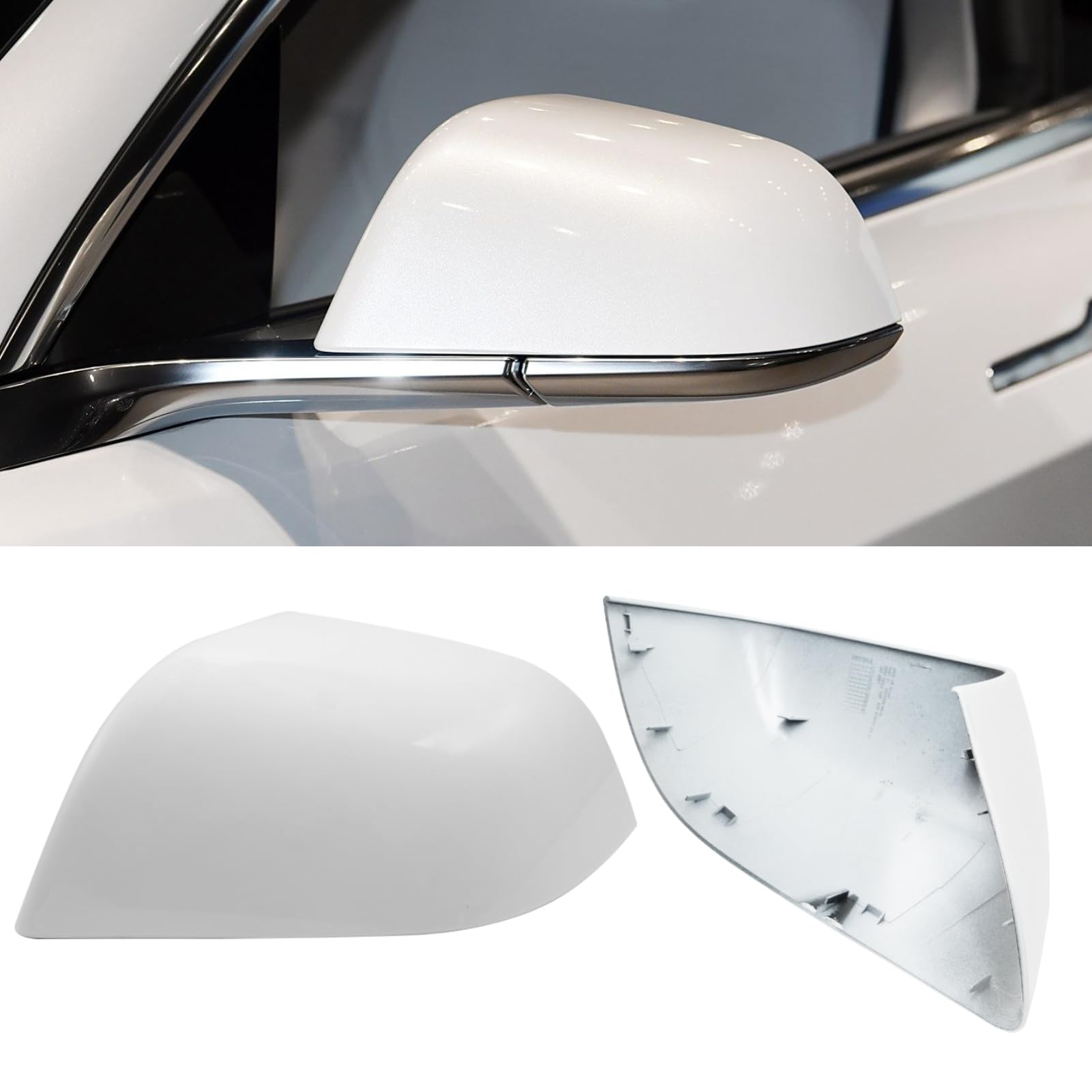 Amazon.com: Jaronx Compatible with Tesla Model 3 Side Mirror Cover ...