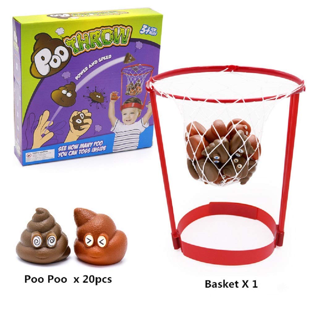 Buy Pemalin Headband Basketball Hoop Poo Poop Shoot Toss Games for Kids ...