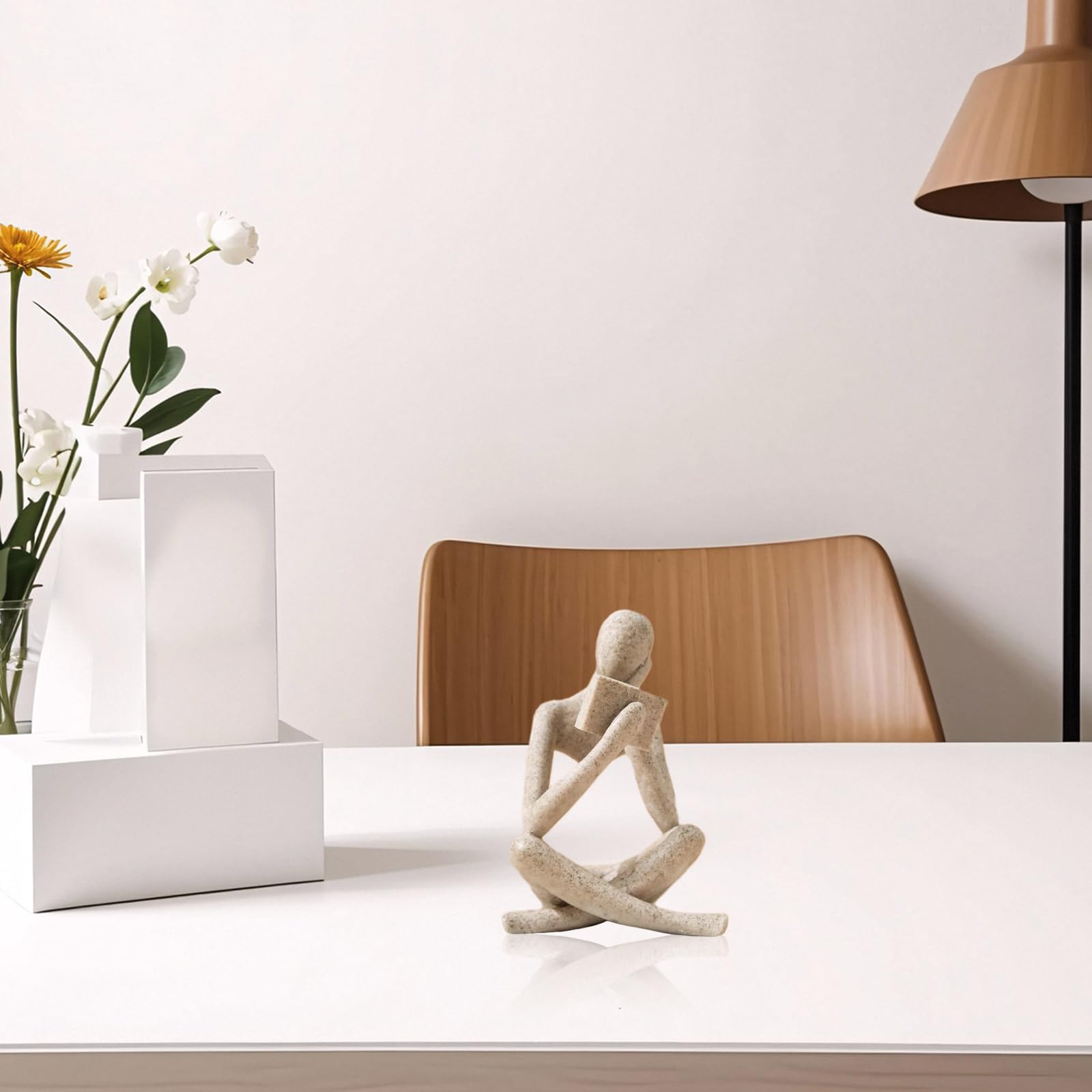 Snapklik.com : UTTCMK Bookshelf Decor Reading Statue - Abstract Art ...
