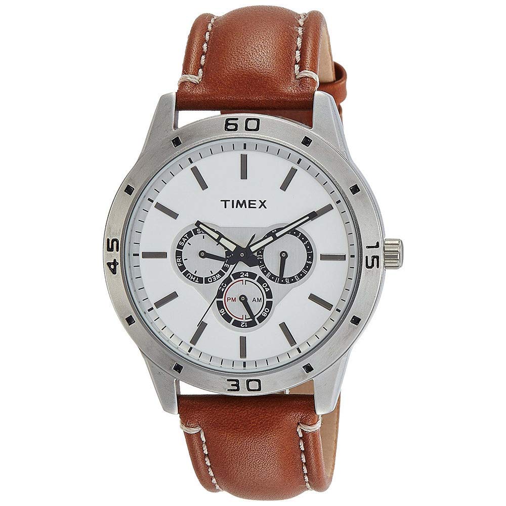 Timex Men White Round Dial Analog Watch - TW000U911 : Amazon.in: Fashion