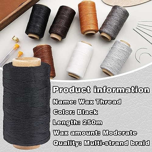 Snapklik.com : Waxed Thread, Leather Sewing Waxed Thread, Black Waxed ...