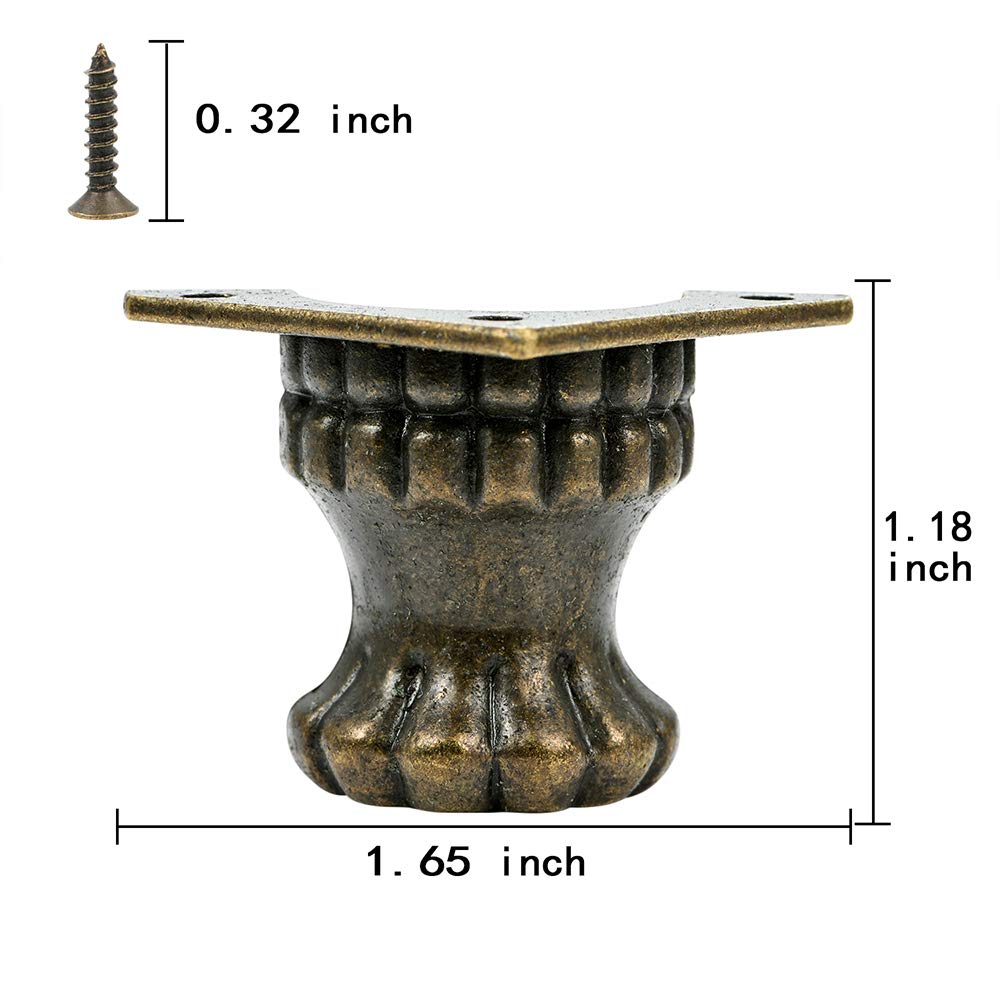 Snapklik.com : PGMJ 20 Pieces Jewelry Box Feet Retro Design Decorative ...