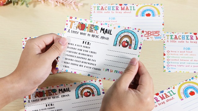 Classroom Brag Cards For Students 50-Pack Teacher Mail Notes - Positive ...