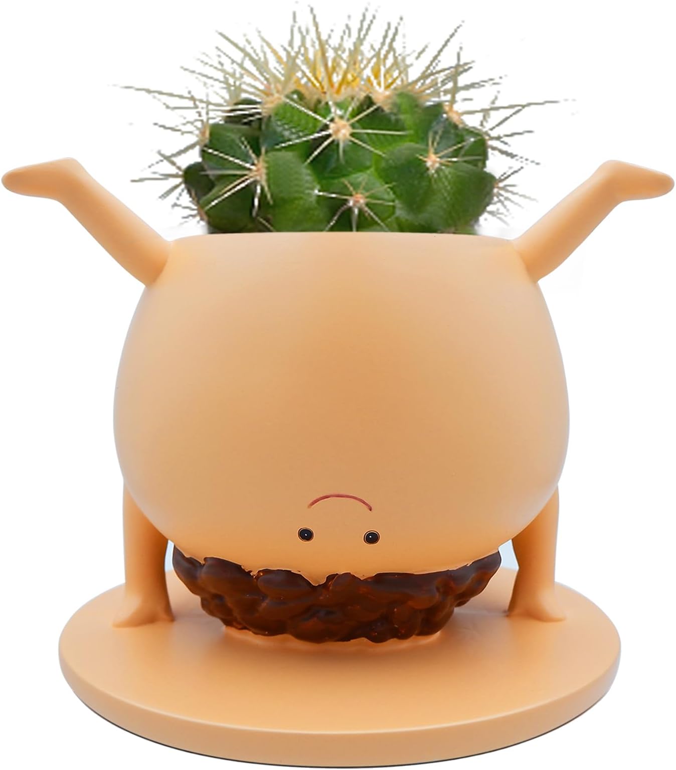 Amazon.com : SXIDPDA Smiling Plant Pot with Middle Fingers Up, Flower ...