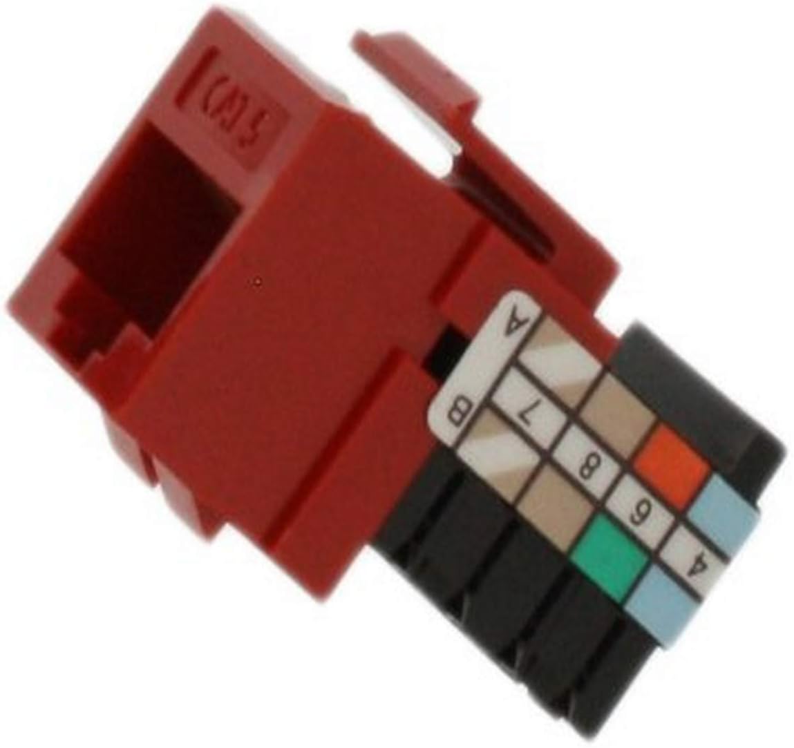 Amazon.com: Leviton 41108-RC5 Category 5 QuickPort Connector, CAT 5 ...