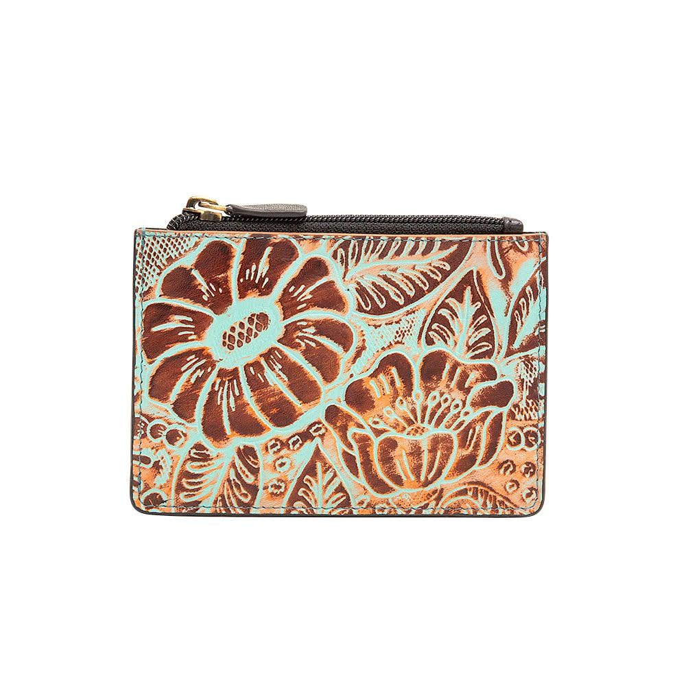 Amazon.com: Myra Bag Phoolsome Leather Credit Card Holder - Embossed ...
