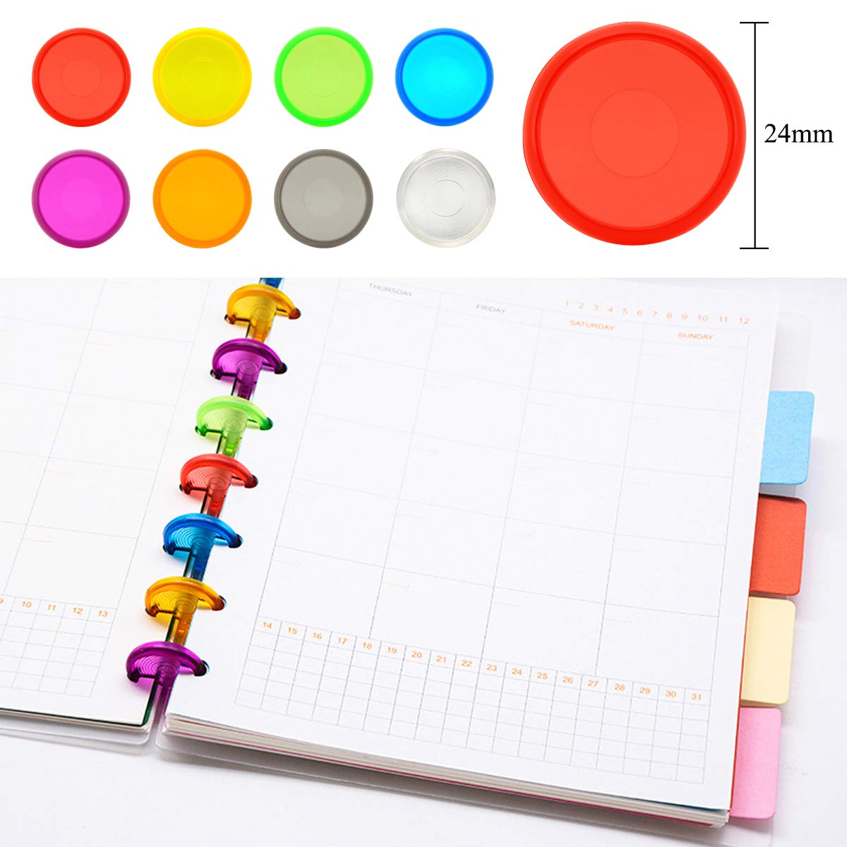 Heart Planner Accessories PATIKIL 35mm Plastic Book Binding Discs - 11 ...