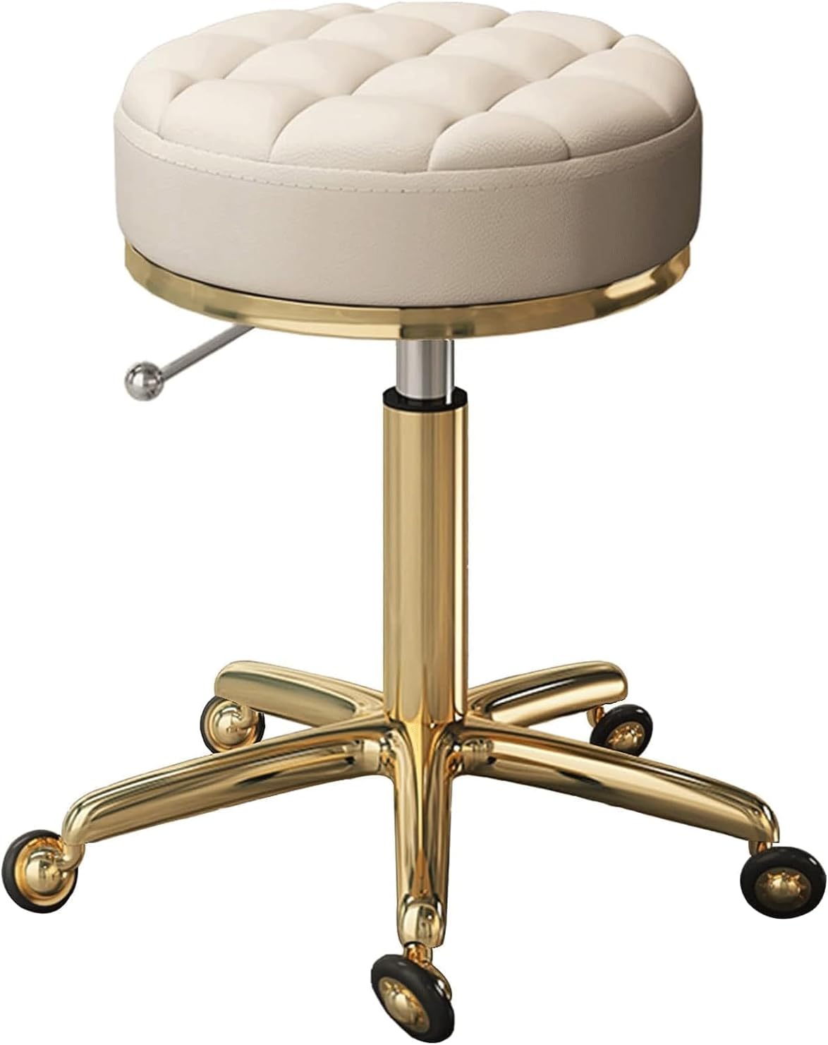 Amazon.com: XMFBSY Rolling Bar Stool with Wheels Round Hydraulic Lift ...