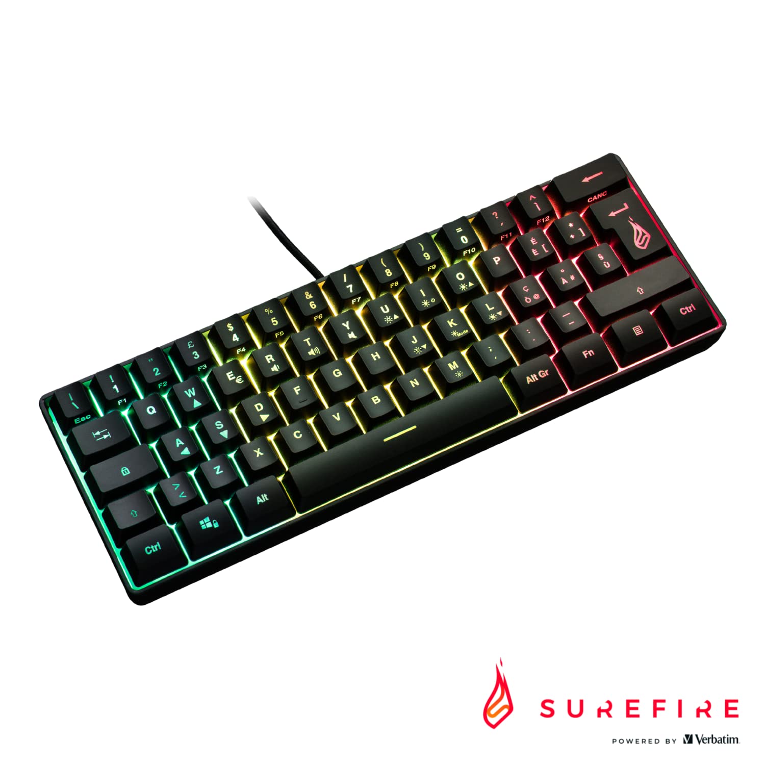 SureFire Kingpin X1 60% Gaming Keyboard Italian, Gaming Multimedia ...