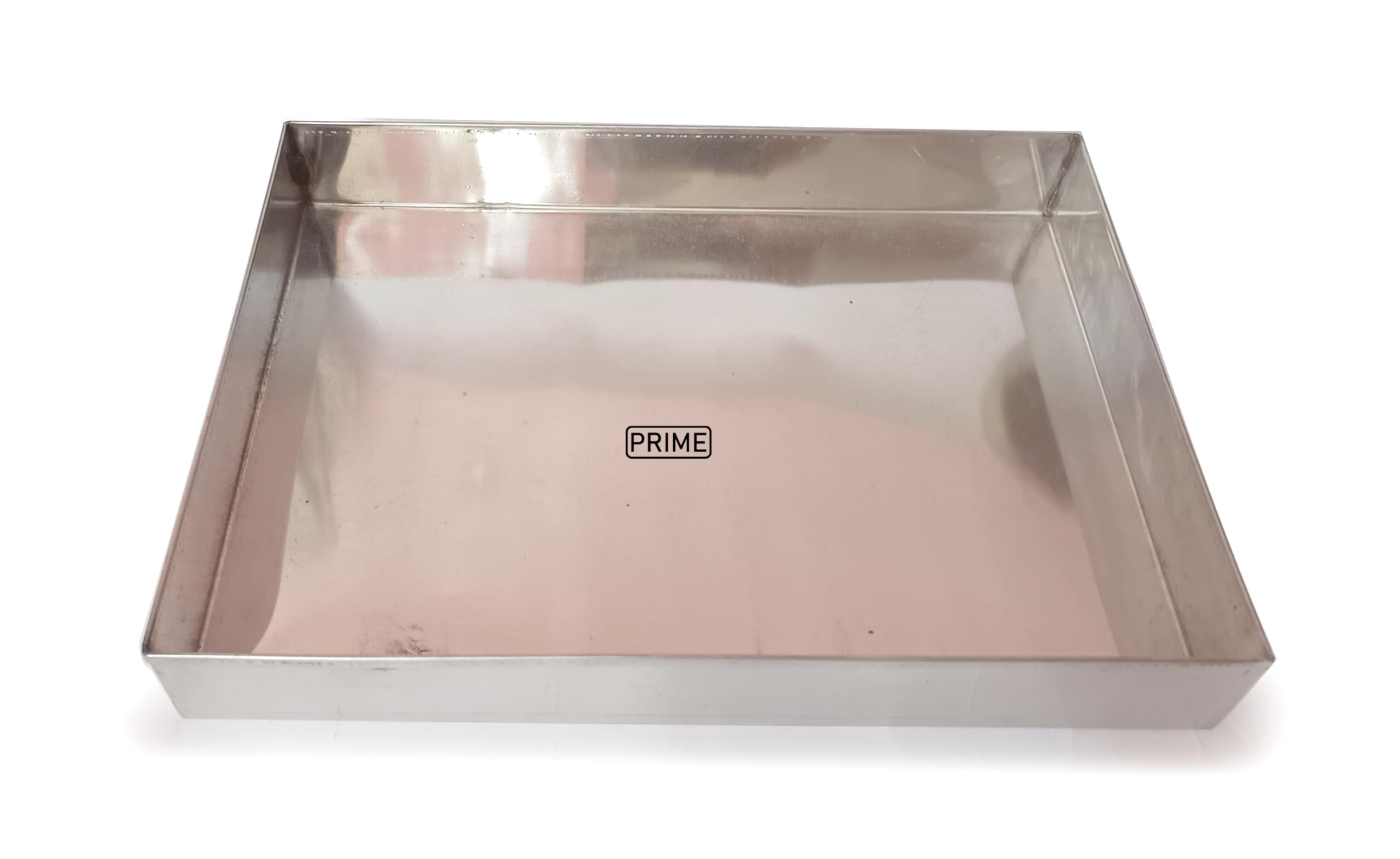 Stainless Steel Rectangle Tray for Sweets, Cakes, Biscuits, 2 inch Deep ...