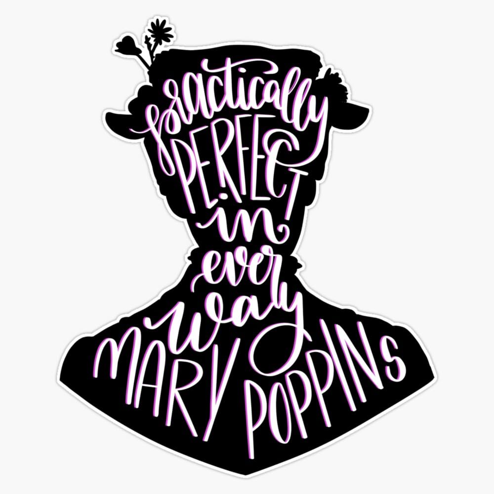 Amazon.com - Mary Poppins Sticker Vinyl Waterproof Sticker Decal Car ...