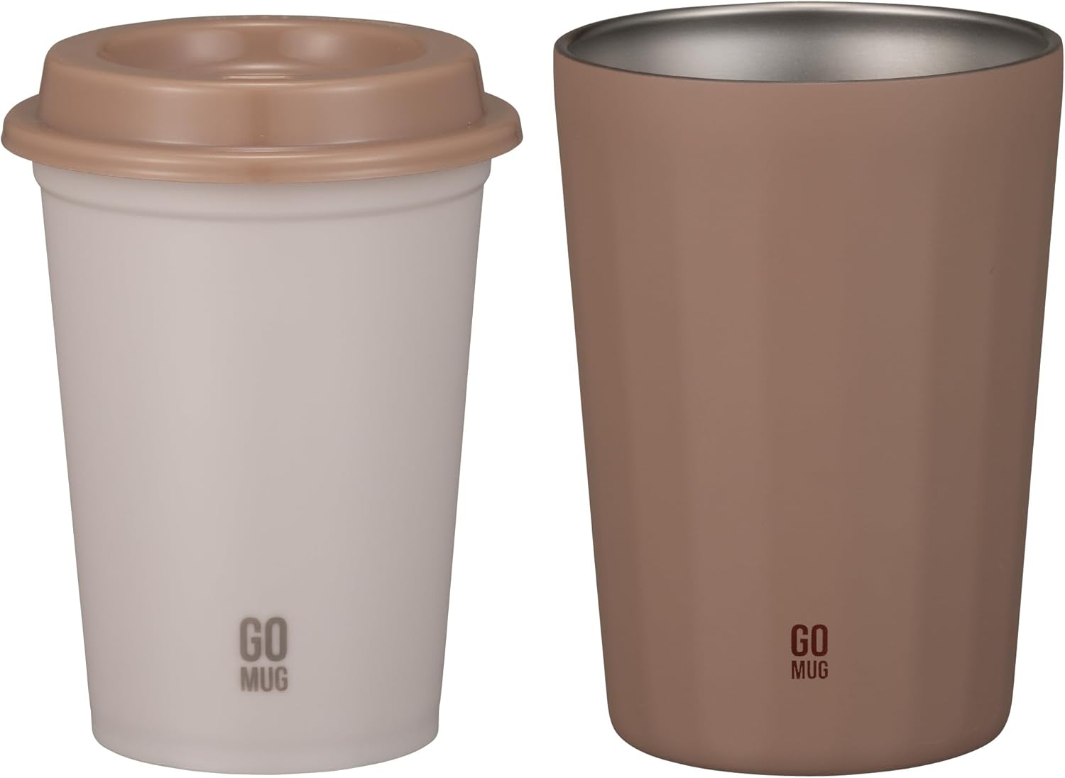 Amazon.co.jp: シービージャパン(CB JAPAN) ステンレスマグ [真空断熱 2層構造 460ml] + インナーカップ [食洗機対応 380ml] セット モカ ゴー ...