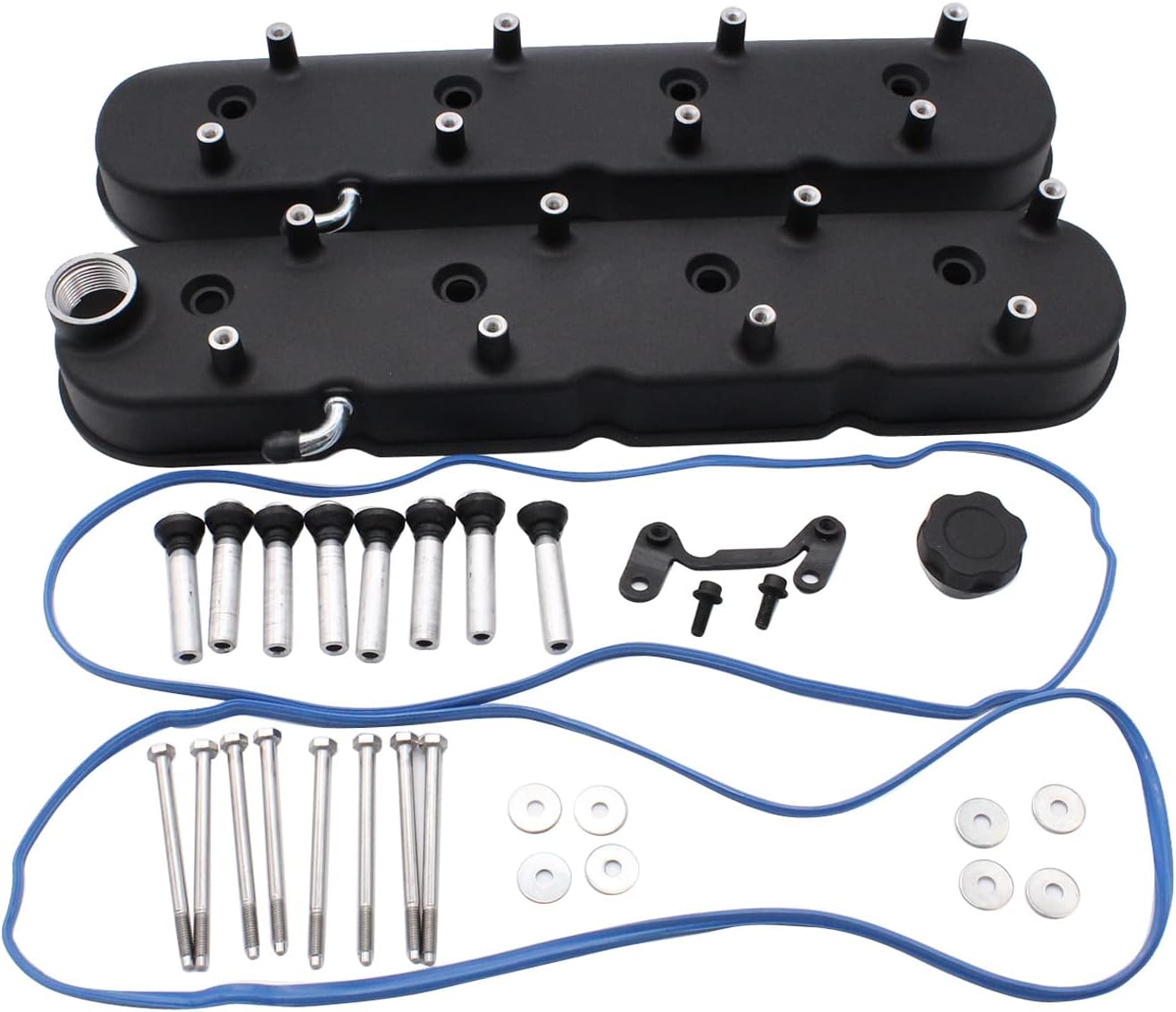 Amazon.com: 1 SET SHLPDFM Engine Valve Covers Cast Aluminium Satin ...