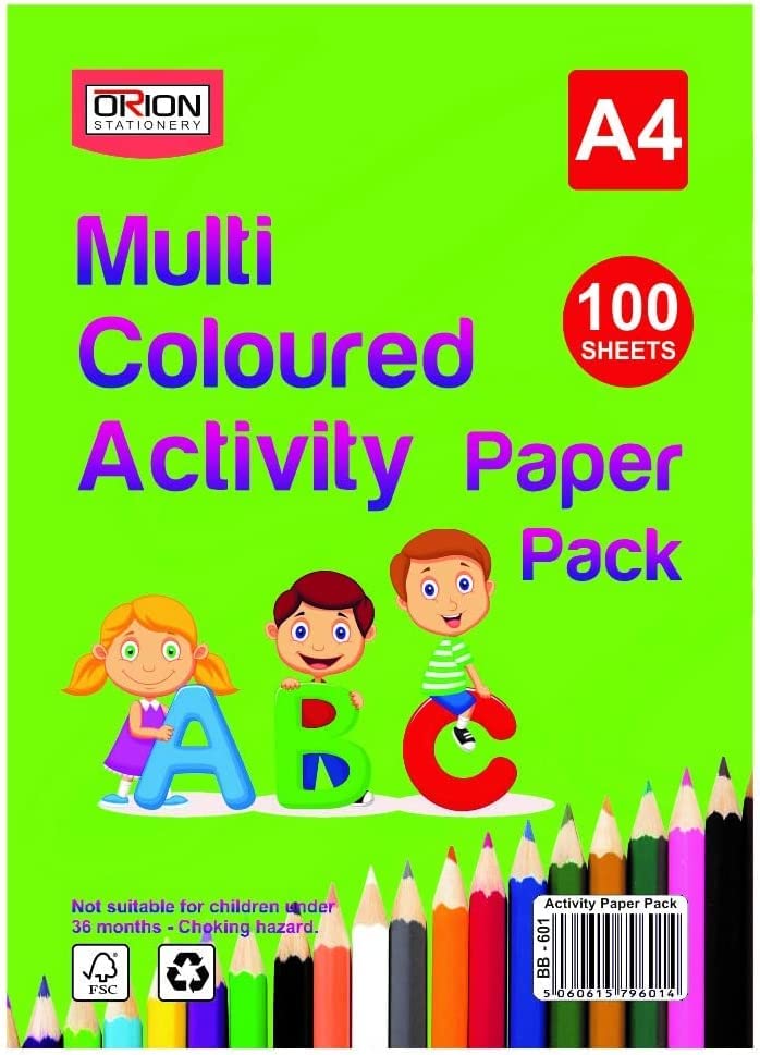 Best House Orion Coloured Paper A4 Art & Craft Activities Sheets ...
