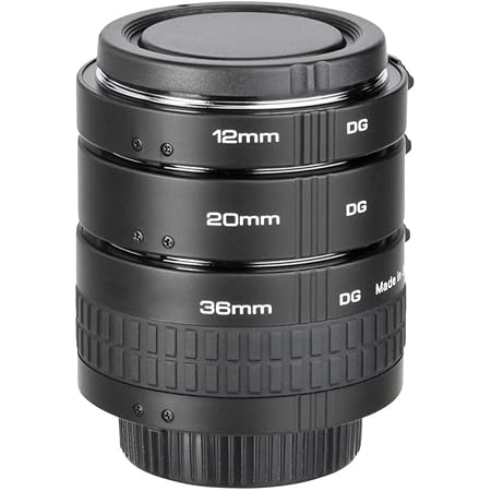Amazon.com : Kenko Auto Extension Tube Set DG 12mm, 20mm, and 36mm ...