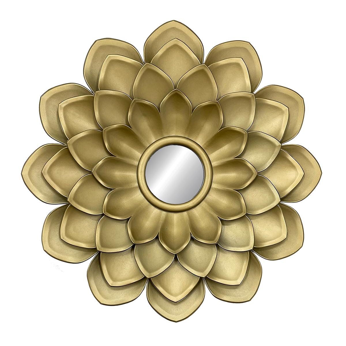GOmaize Cute Wall Mirror with 4 Layers of Colored Petals 14 inchs Wall ...