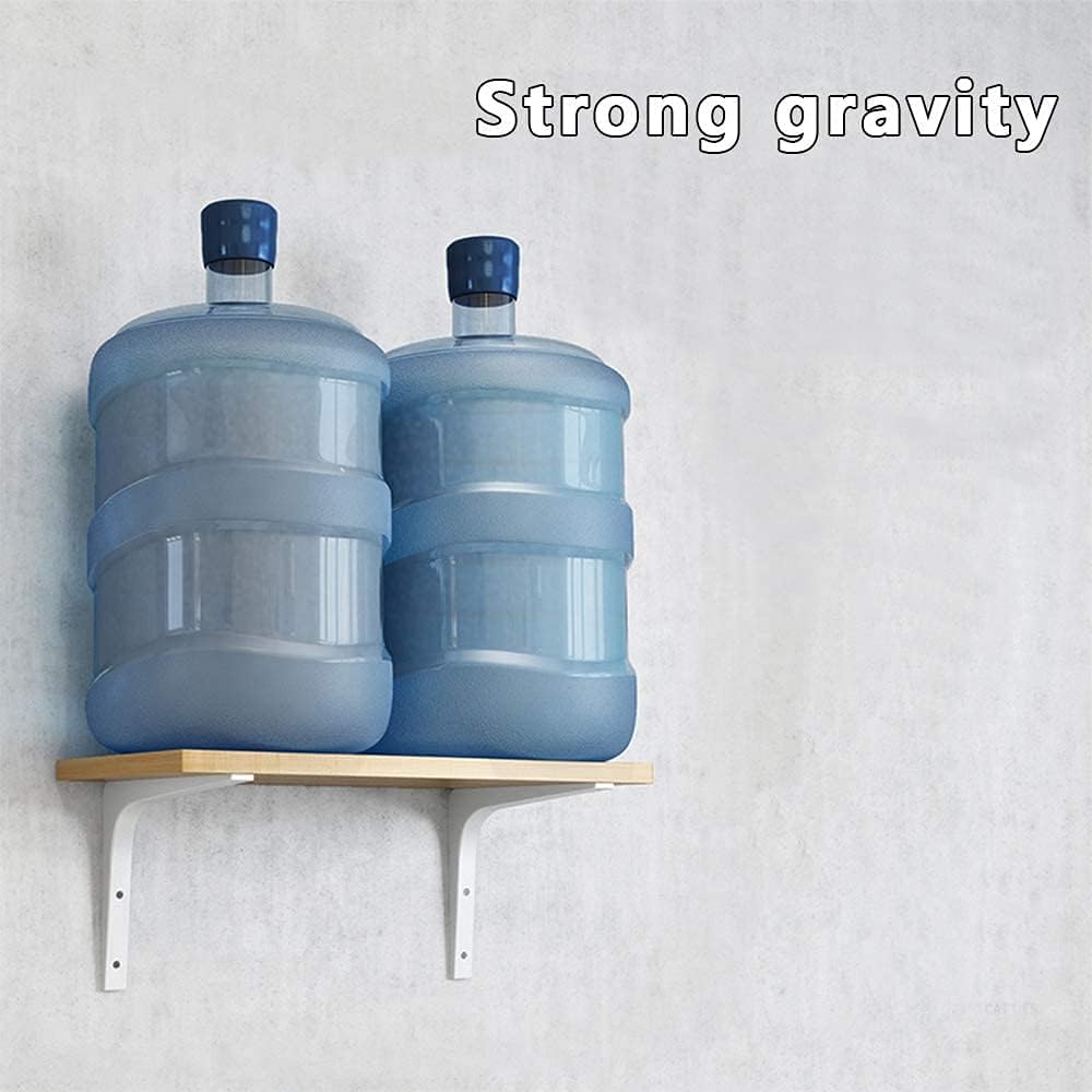 Shelf Brackets, 4 Pack L Shape 4 x 4 inch White Heavy Duty Wall Mounted ...