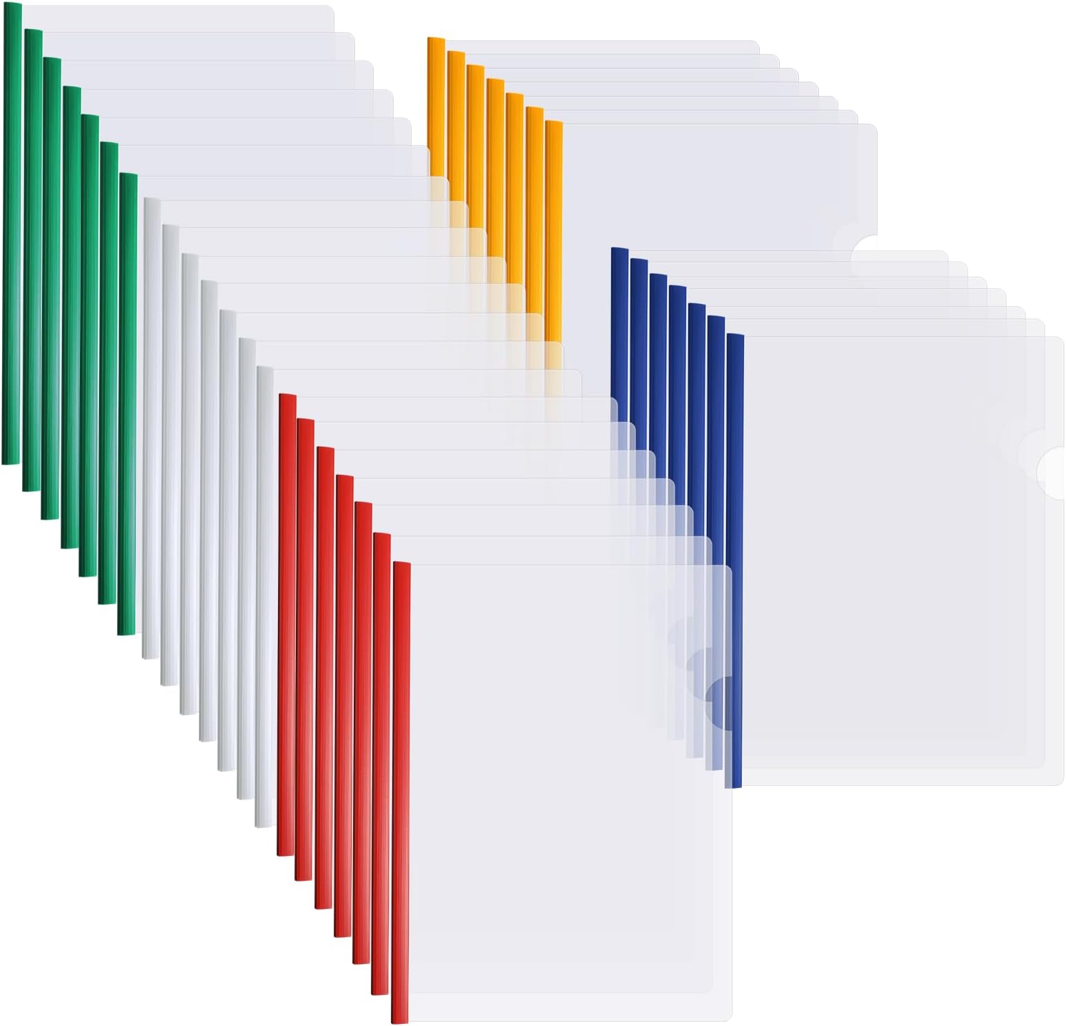 Amazon.com : 150 Pcs Bulk A4 Clear Report Cover with Sliding Bar 5 ...