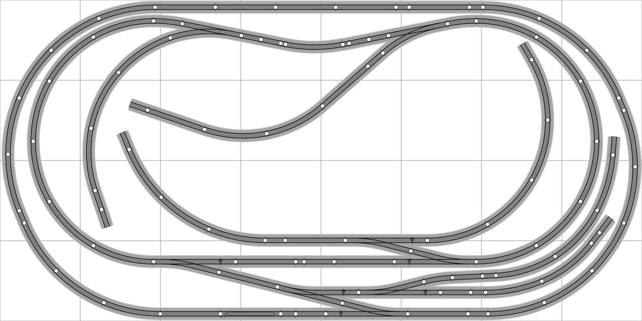 Amazon.com: Crazy Model Trains Train Layout #010 Train Set HO Scale 4 ...