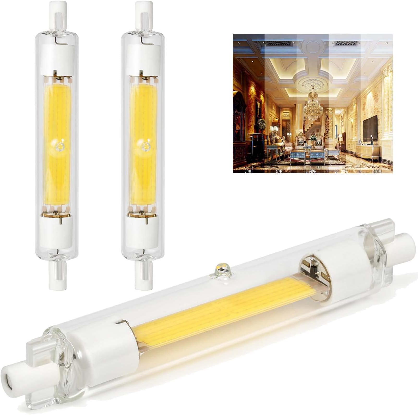 TOWBEBER R7s LED Bulb 118mm Dimmable 4rd Generation, 10W Double Ended ...