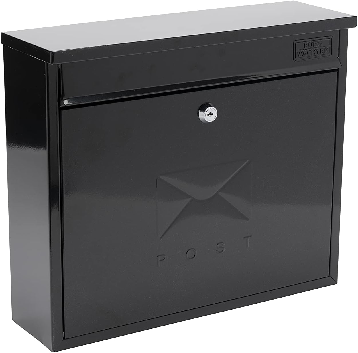Buckingham 40064 Wall Mounted Steel Lockable Mail, Post, Letter Box ...
