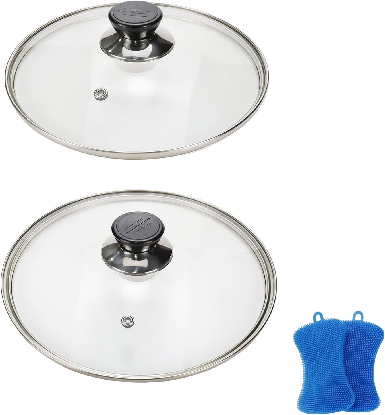 Amazon.com: Antrader Glass Lids for Pots, Pans & Skillets,Fits 8" & 9 ...