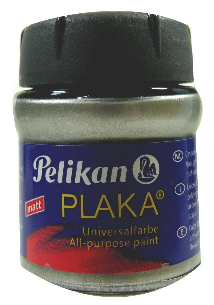 Pelikan Plaka Paint Metalic Shades Silver (Bottle 50ML) : Amazon.in ...