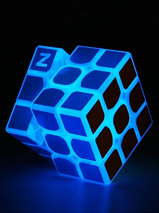 Amazon.com: Fluorescent Speed Cube 3x3x3 Glow in Dark Luminous Speed ...