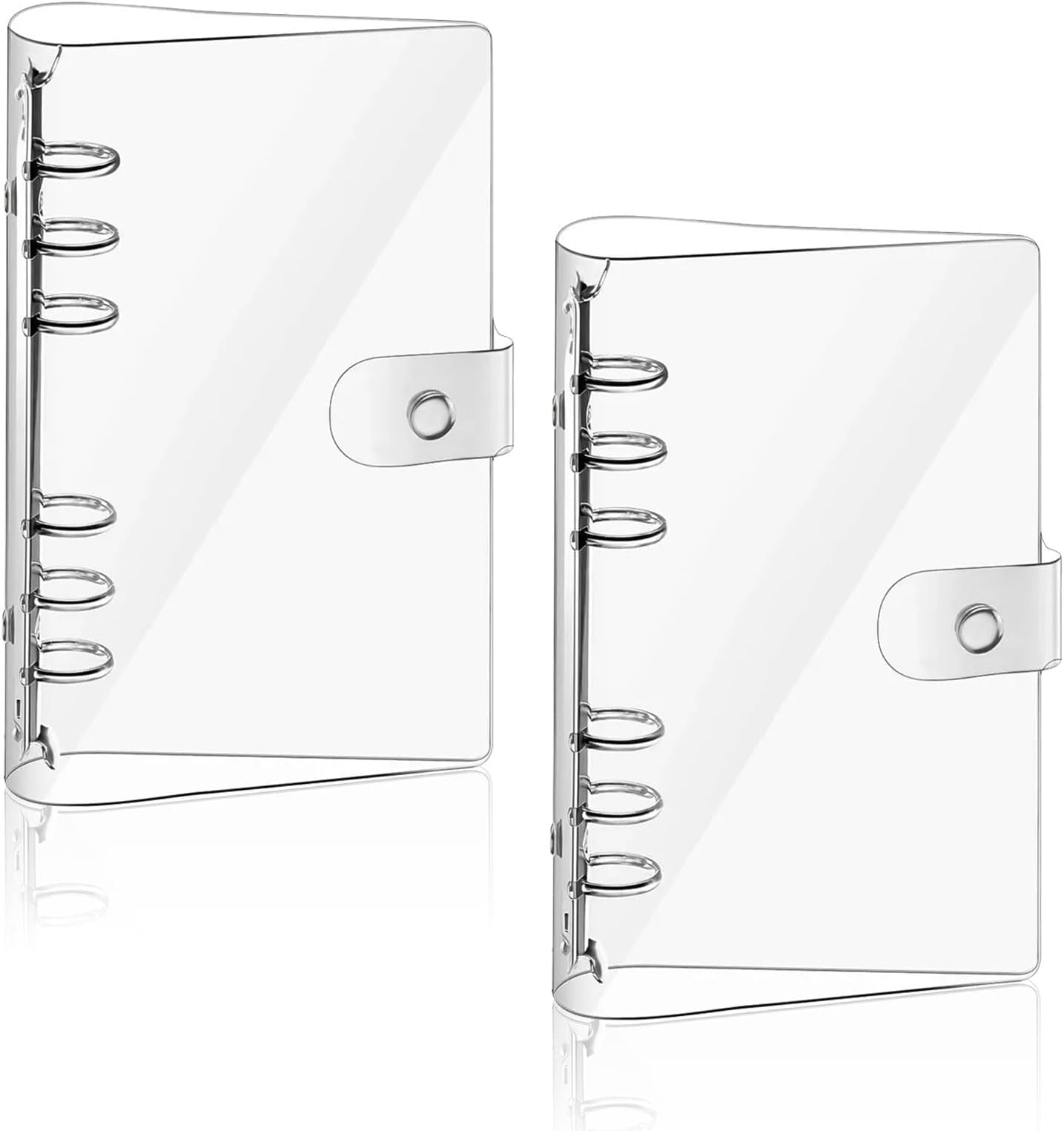 2 Stück Ringbuch A6 Ring Binder, Transparente Loose Binder Wasserdicht ...