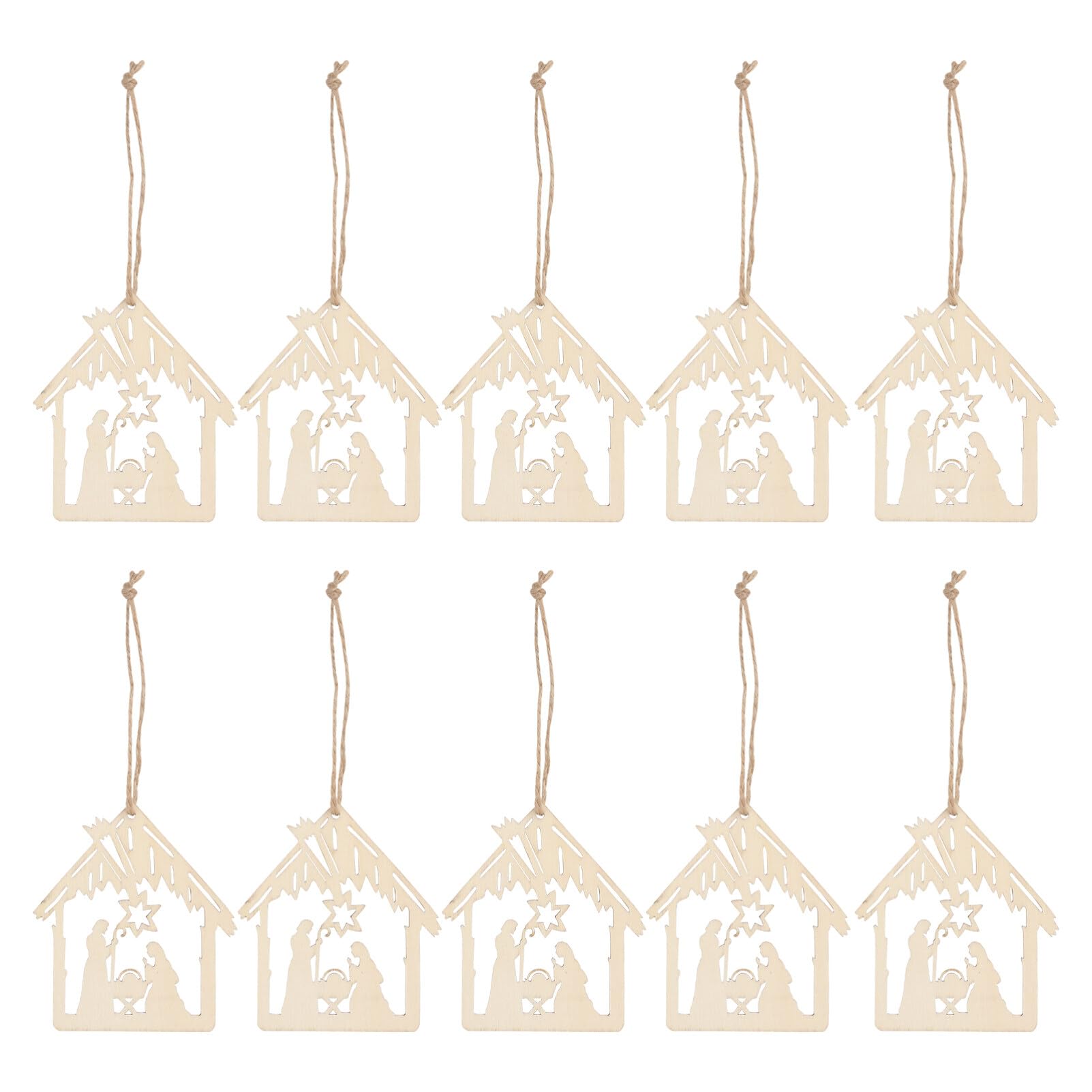 Amazon.com: 20pcs Pendant Wood Decor Wood Hanging Wooden Hanging Decor ...