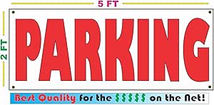 Amazon.com : Parking 2x5 Banner Sign : Office Products
